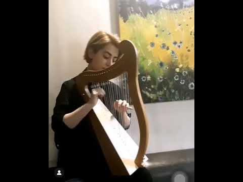 15 strings harp - YouTube