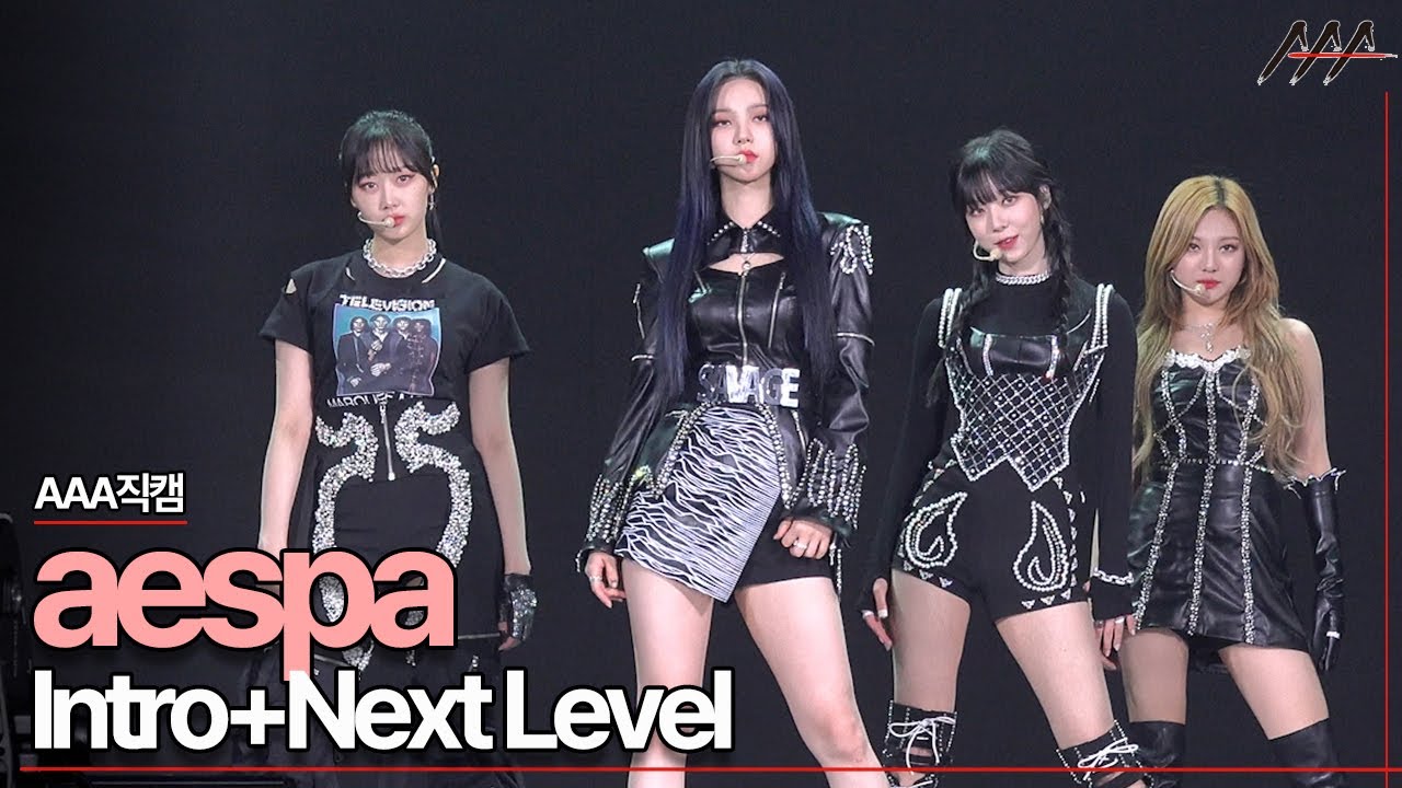 2021 AAA Official Stage Fancam 'aespa' - Intro+Next Level 에스파 무대 직캠 ...