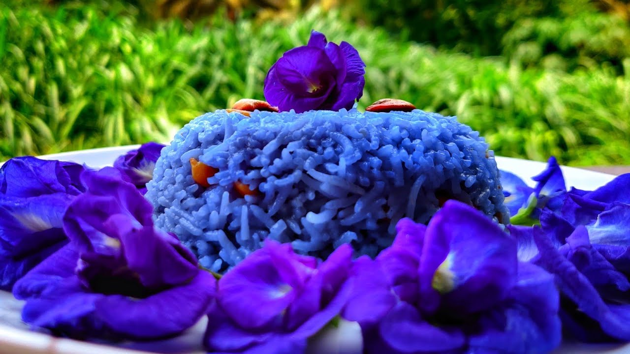 Blue Pea Rice | Butterfly Pea Rice | How to cook Blue Pea Rice | Blue ...