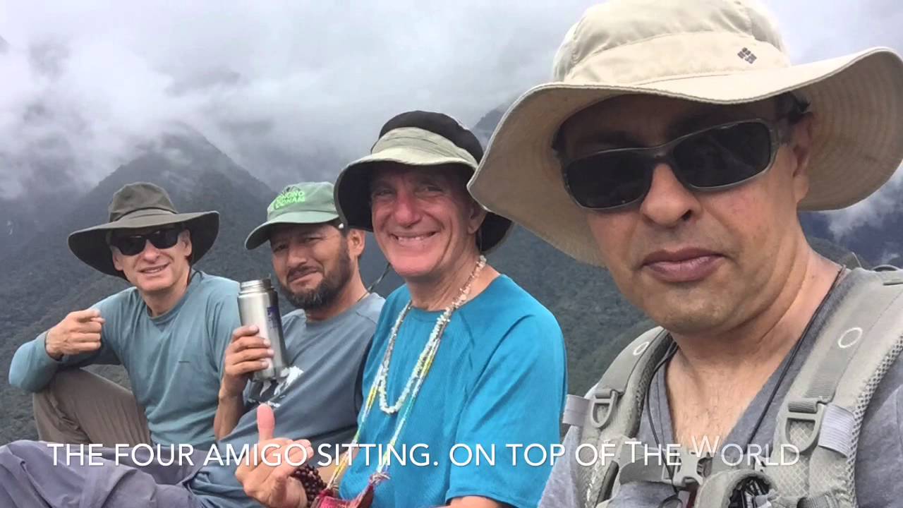 Dr Stephen Blake barefooting Huaynapicchu Mountain at Machu Picchu 2015 ...