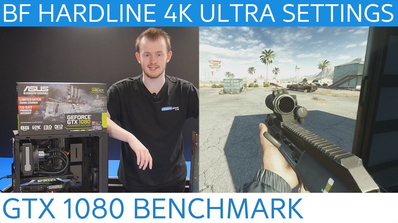 BATTLEFIELD: HARDLINE 4K ULTRA GTX 1080 BENCHMARK - YouTube