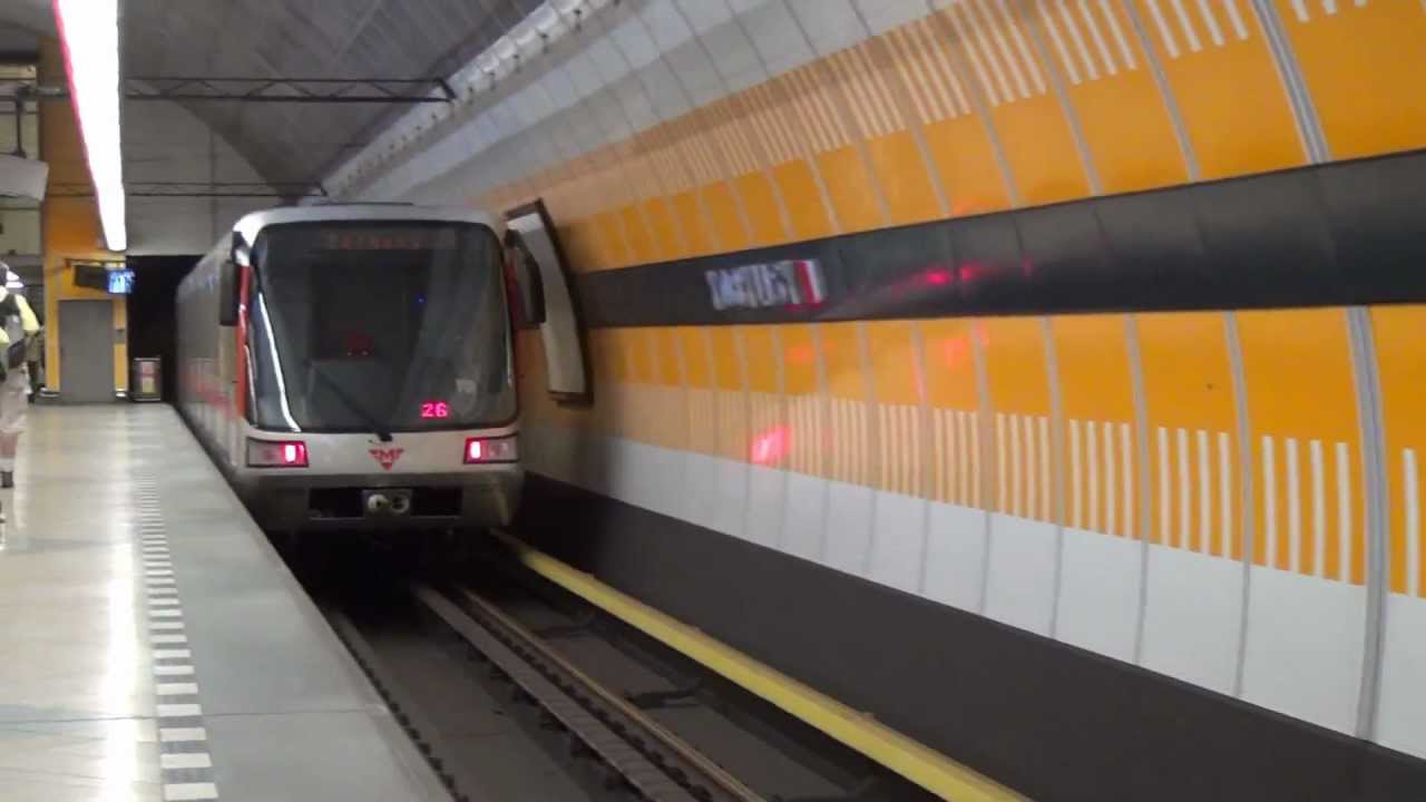 Metro Praha / Prague at station Kobylisy Linka C HD - YouTube