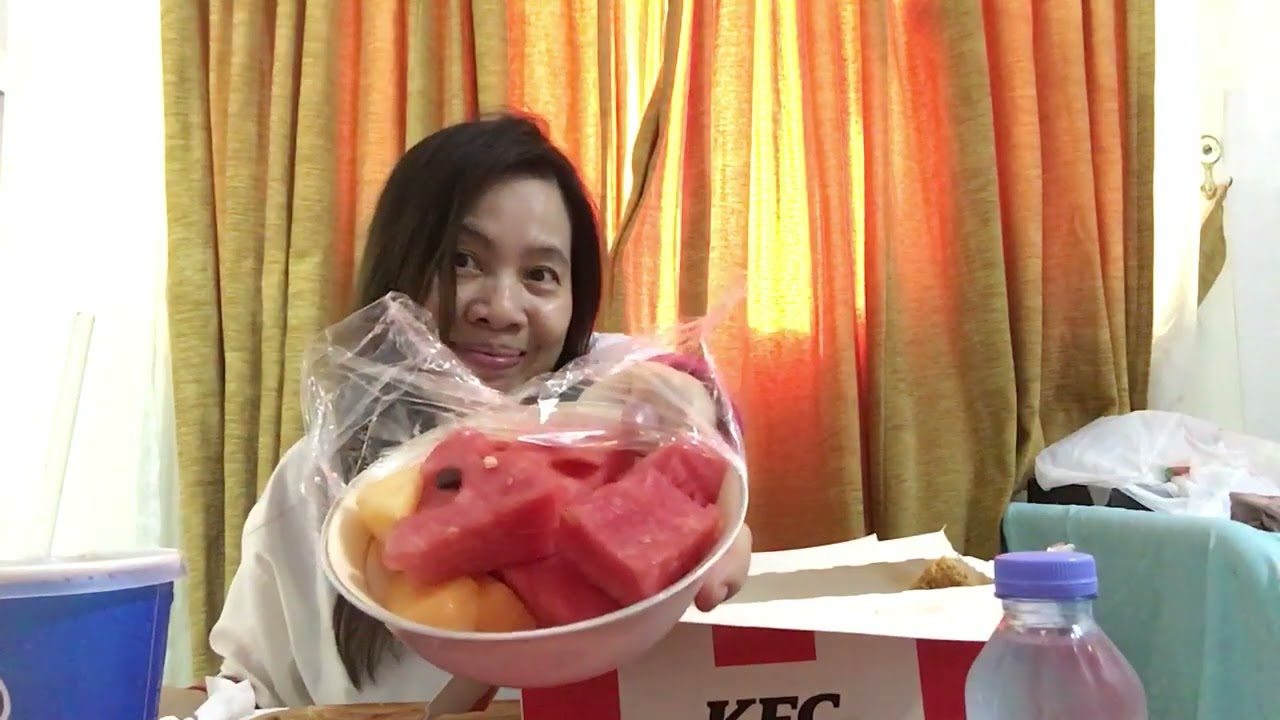 KFC and watermelon#lunch - YouTube