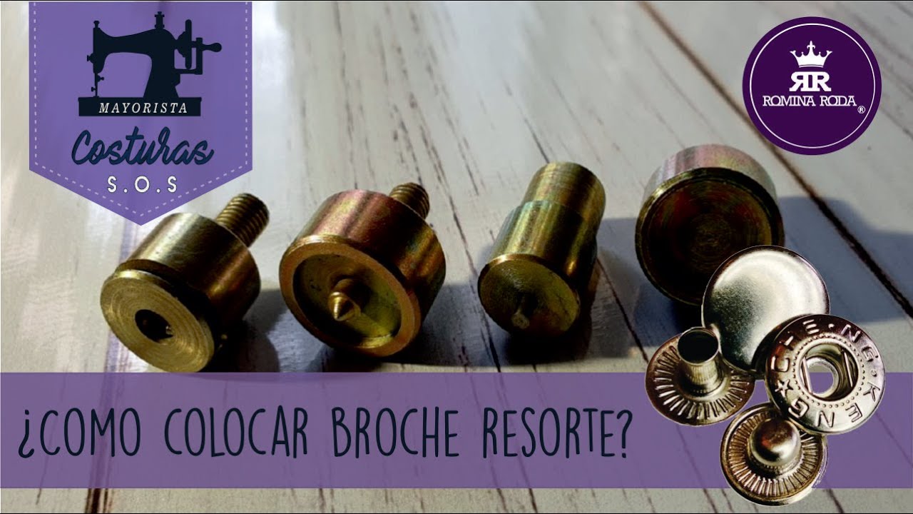 ¿ Como colocar broches? Broche Resorte - YouTube