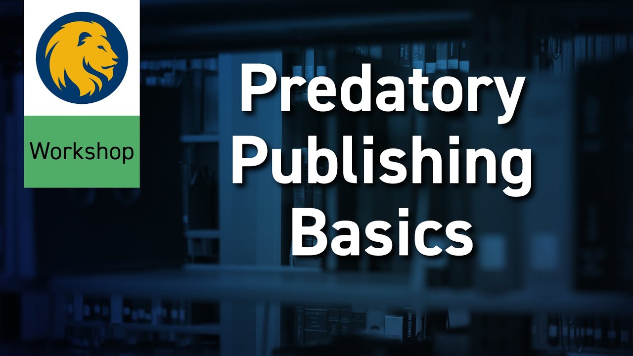 Predatory Publishing Basics - YouTube
