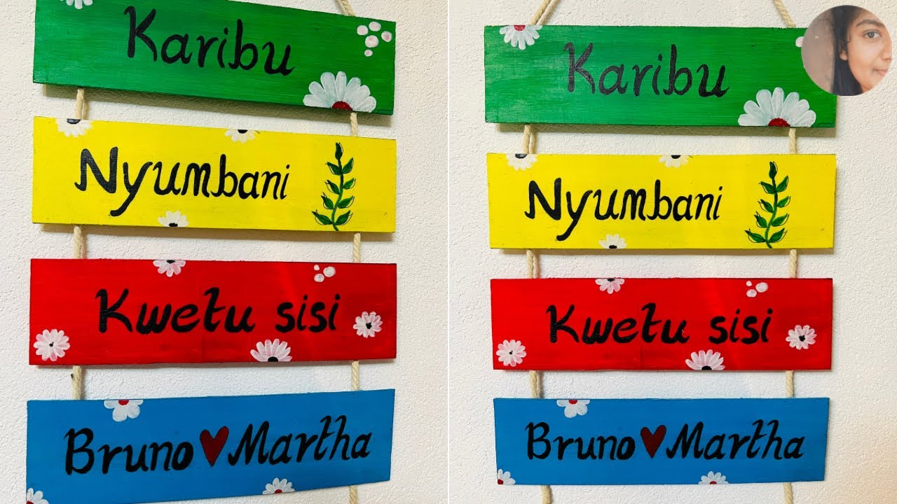 Wooden nameplate | Name plates | Wooden name plate ideas | Unique Name ...