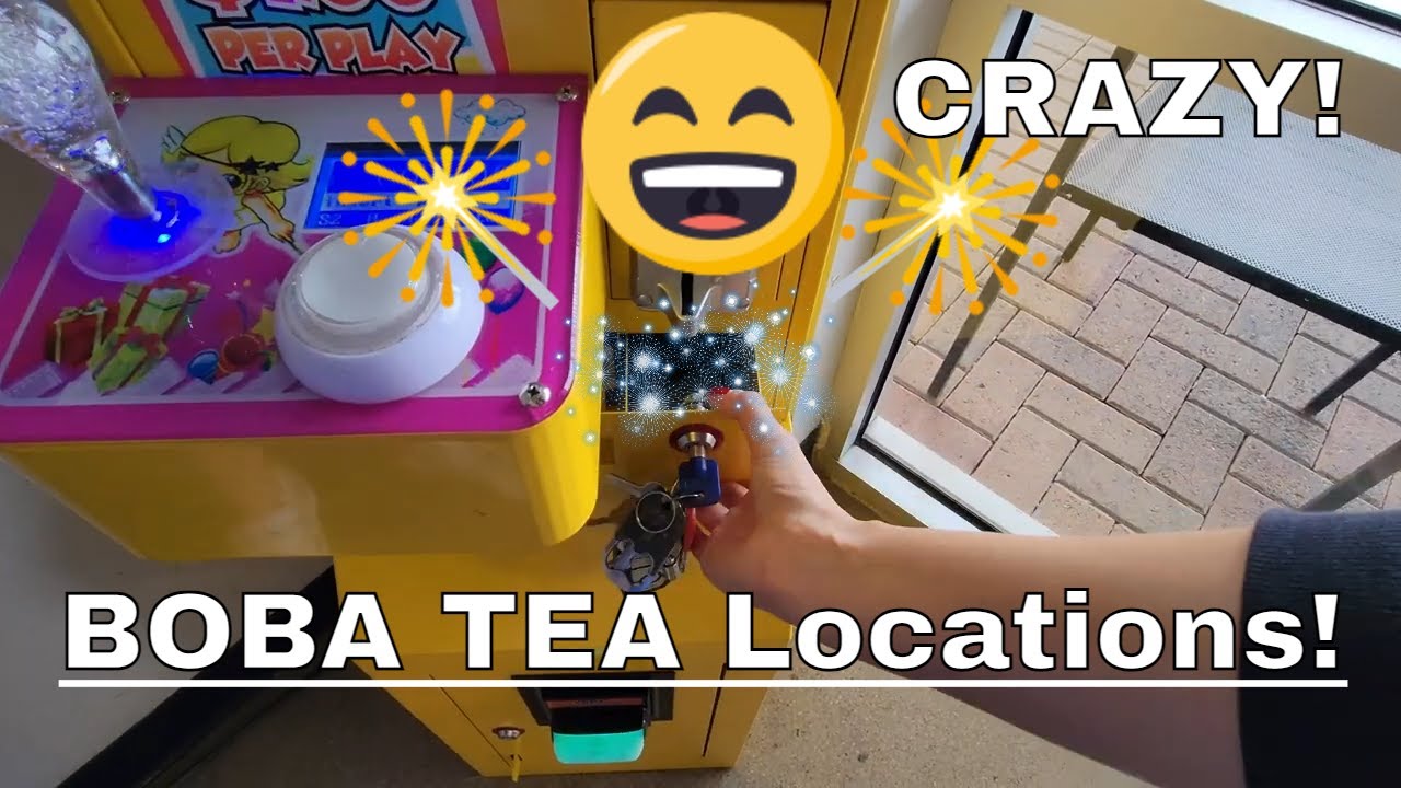 Mini Claw Machines Inside Boba Tea Store and Mini Golf Arcade. Vending ...