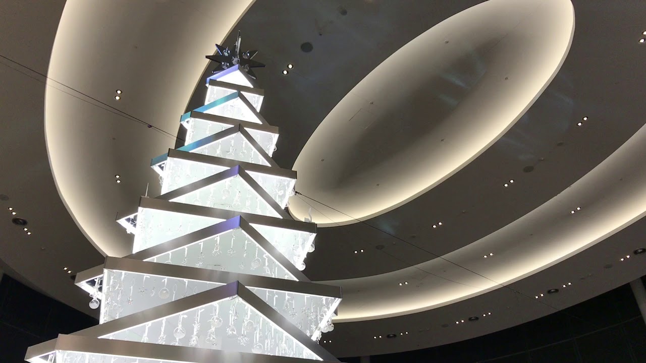 Swarovski Crystal Tree and Sparkle pop up grand unveiling - YouTube