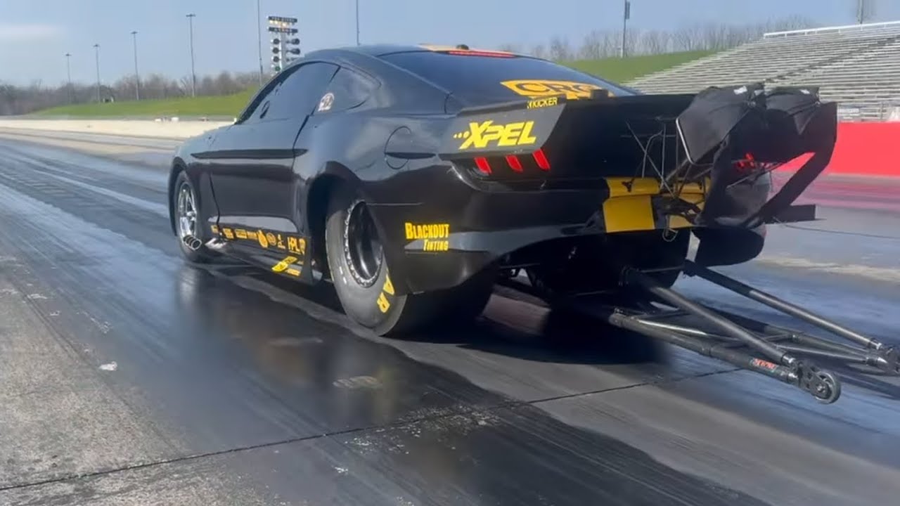 Street Outlaws - Jeff Lutz Testing Mustang for Speed Promotions - YouTube