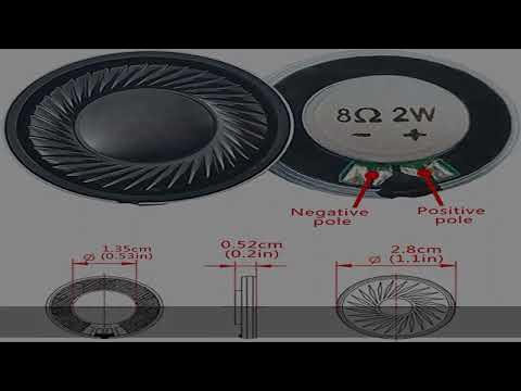 Gikfun Round Micro Speaker Diameter 28mm 8Ohm 8R 2W for Arduino (Pack of 2pcs) AE1054 - YouTube