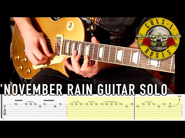 Guns N Roses November Rain Tabs November Rain 🎸Solo TAB Guns N'