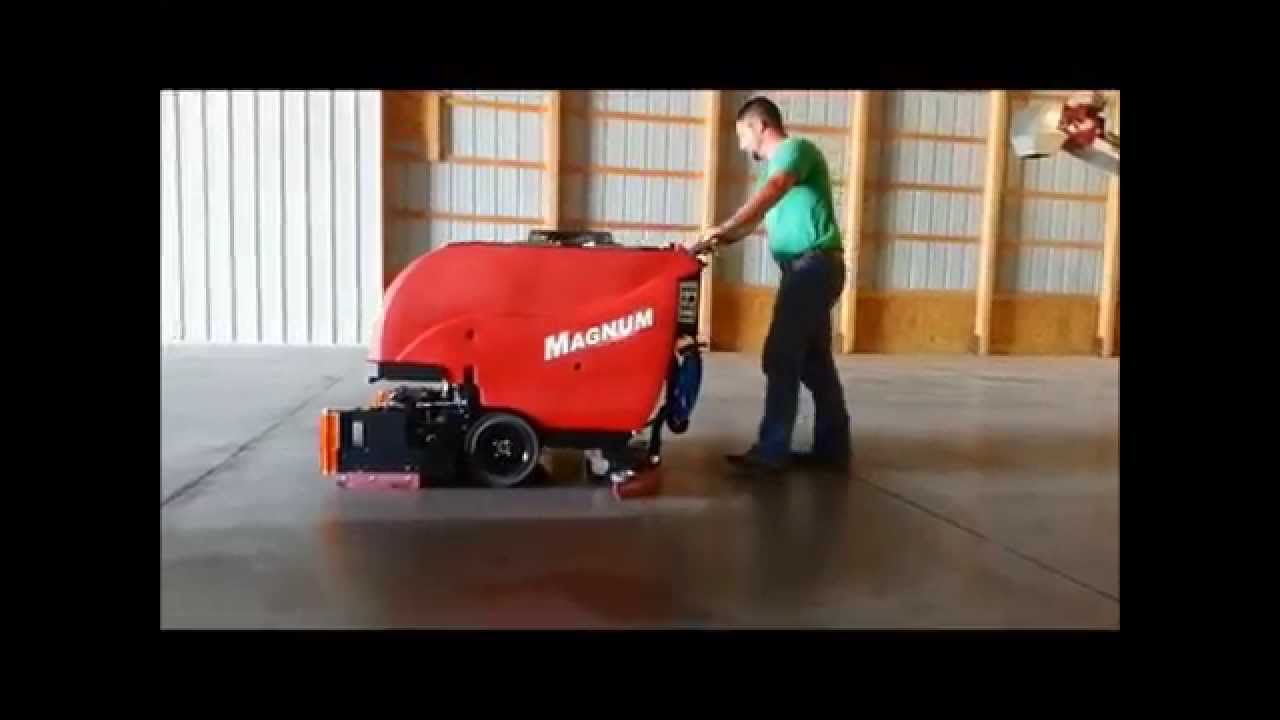 Factory Cat Magnum 27C Auto Scrubber/Walk Behind Scrubber - YouTube
