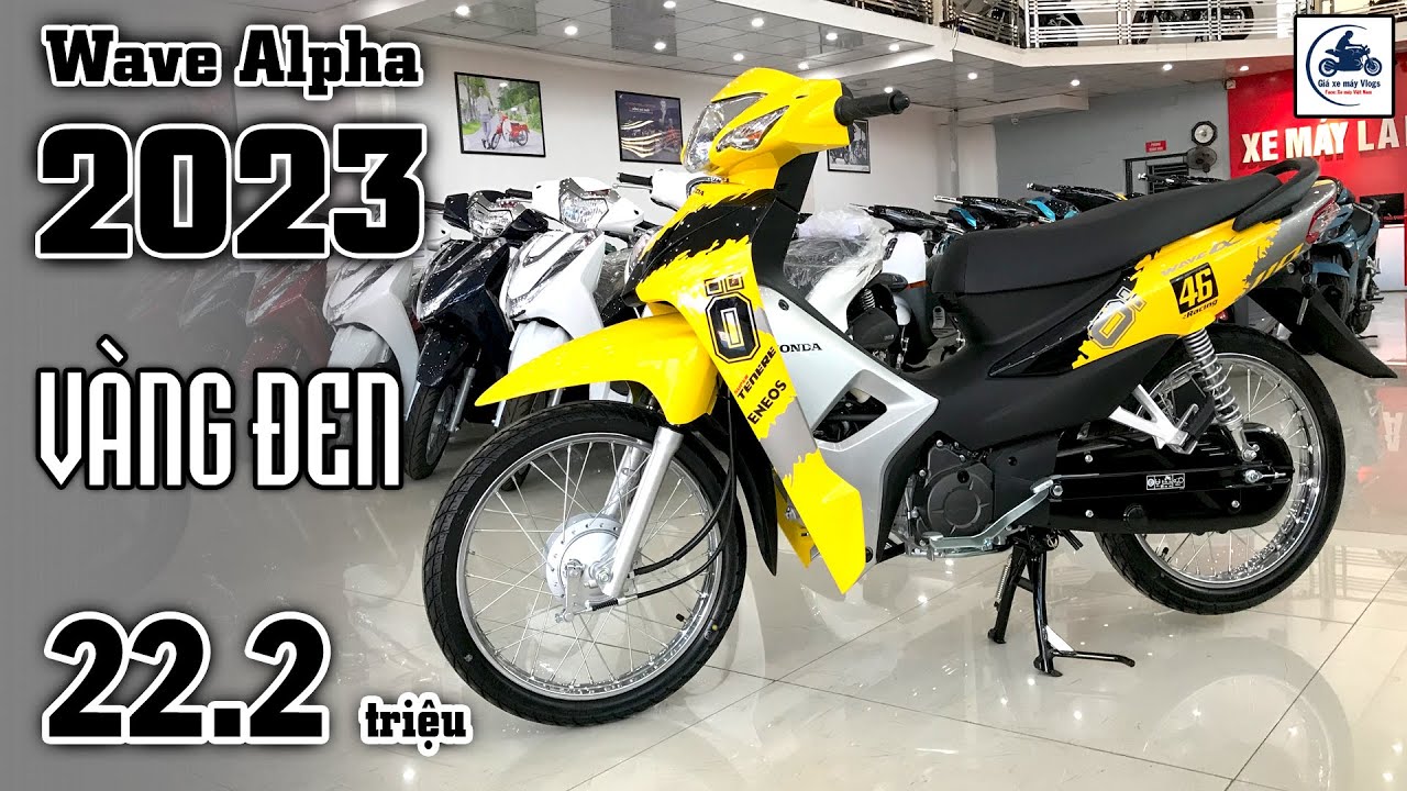 Wave Alpha 110 2023 VÀNG ĐEN tuyệt ĐẸP ️ 22.2 triệu 1 em Wave Alpha ...