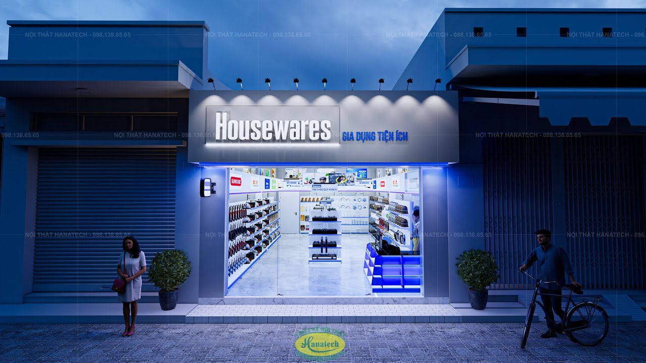 MẪU THIẾT KẾ CỬA HÀNG SHOP SIÊU THỊ ĐỒ GIA DỤNG 3D ĐẸP | NỘI THẤT ...