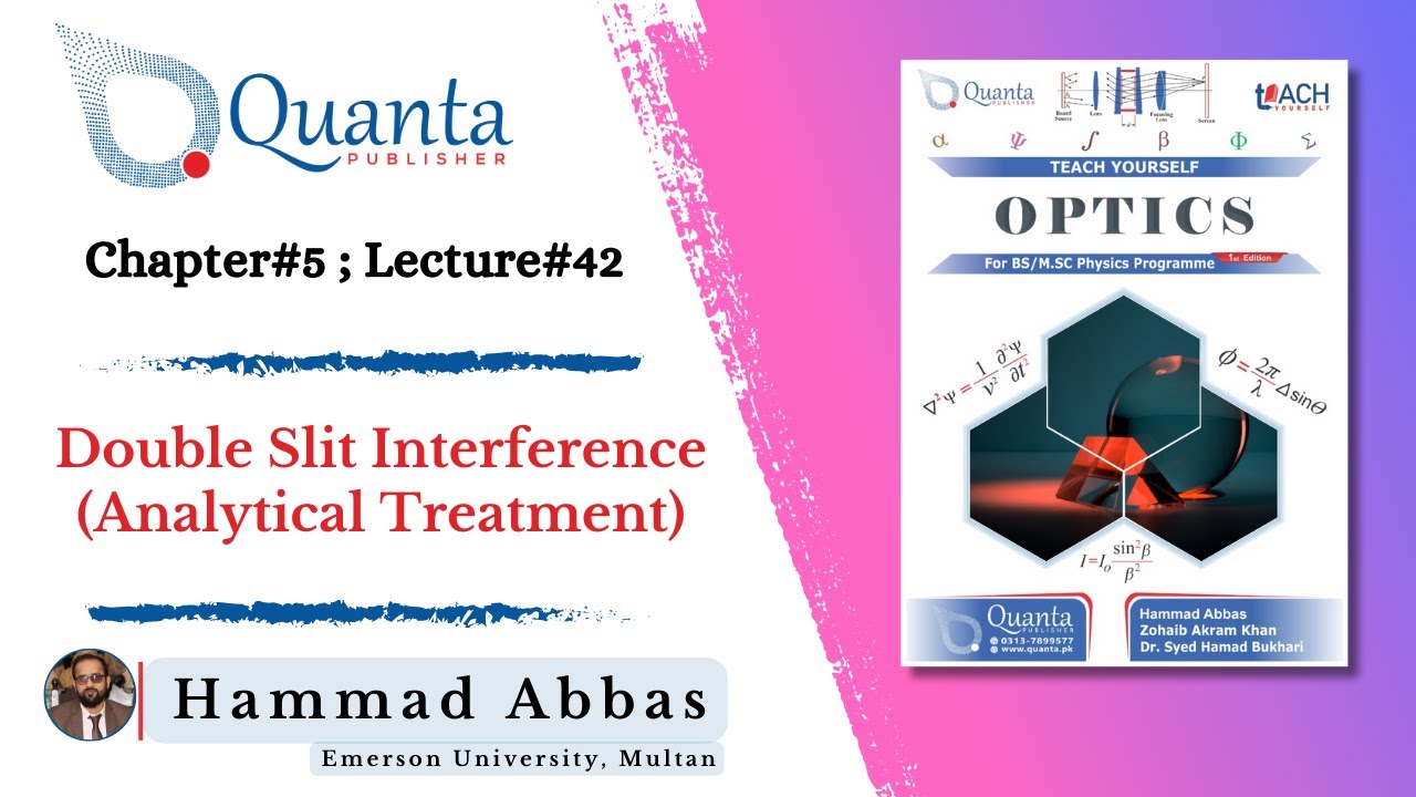 Double Slit Interference (Analytical Treatment) | Optics| BS Physics ...