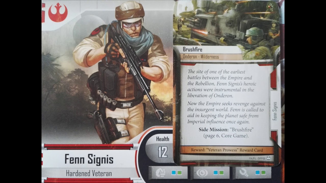 Star Wars Imperial Assault Core set Hardened veteran Fenn Signis - YouTube