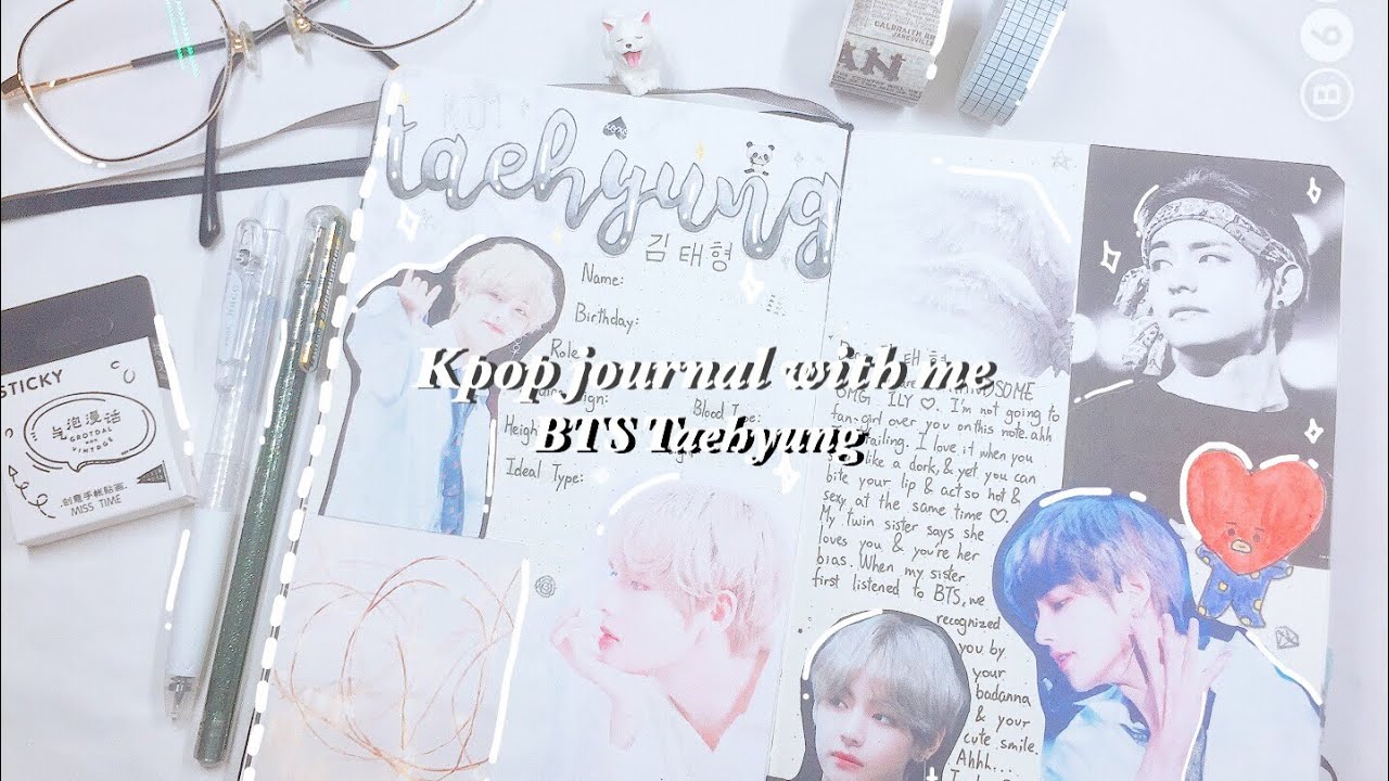 Kpop Journaling with Me I BTS: V. Kim Taehyung ☁️🌫 - YouTube