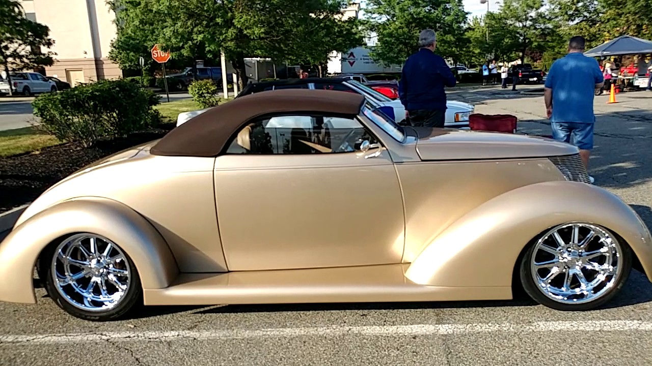 1937 METALLIC GOLD FORD 2 DOOR COUPE CONVERTIBLE FOR SALE - YouTube