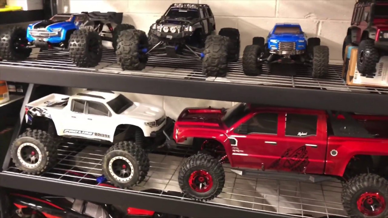 RC Storage with muscle rack shelving unit - YouTube