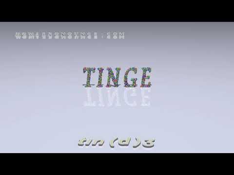 tinge - pronunciation + Examples in sentences and phrases - YouTube
