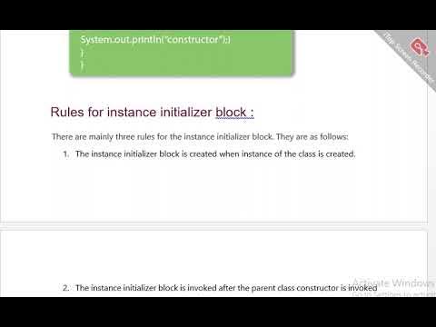 Instance initializer block - YouTube