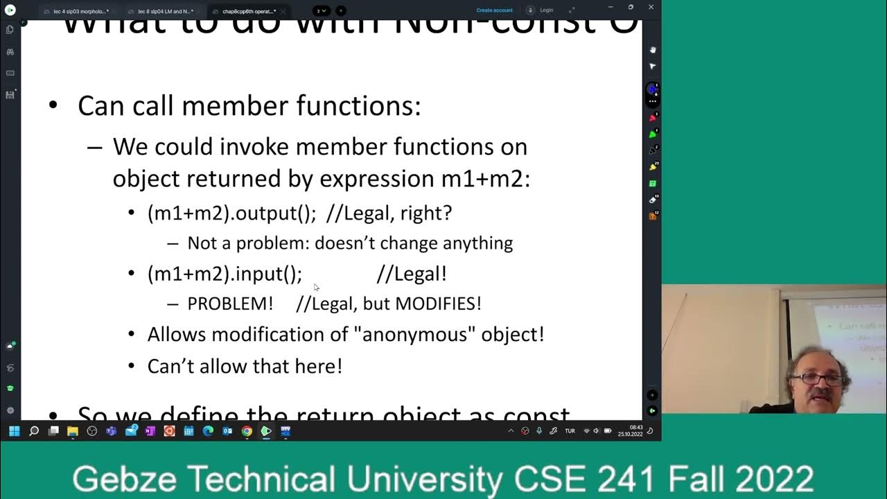 CSE 241 Fall 2022 Oct 25 - YouTube