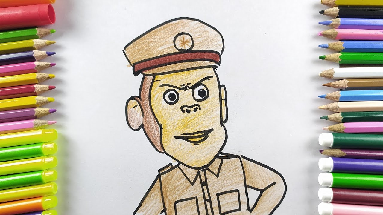 how to draw BANDAR MAMA|बन्दरमामा|Bandar mama|police Bandar mama - YouTube