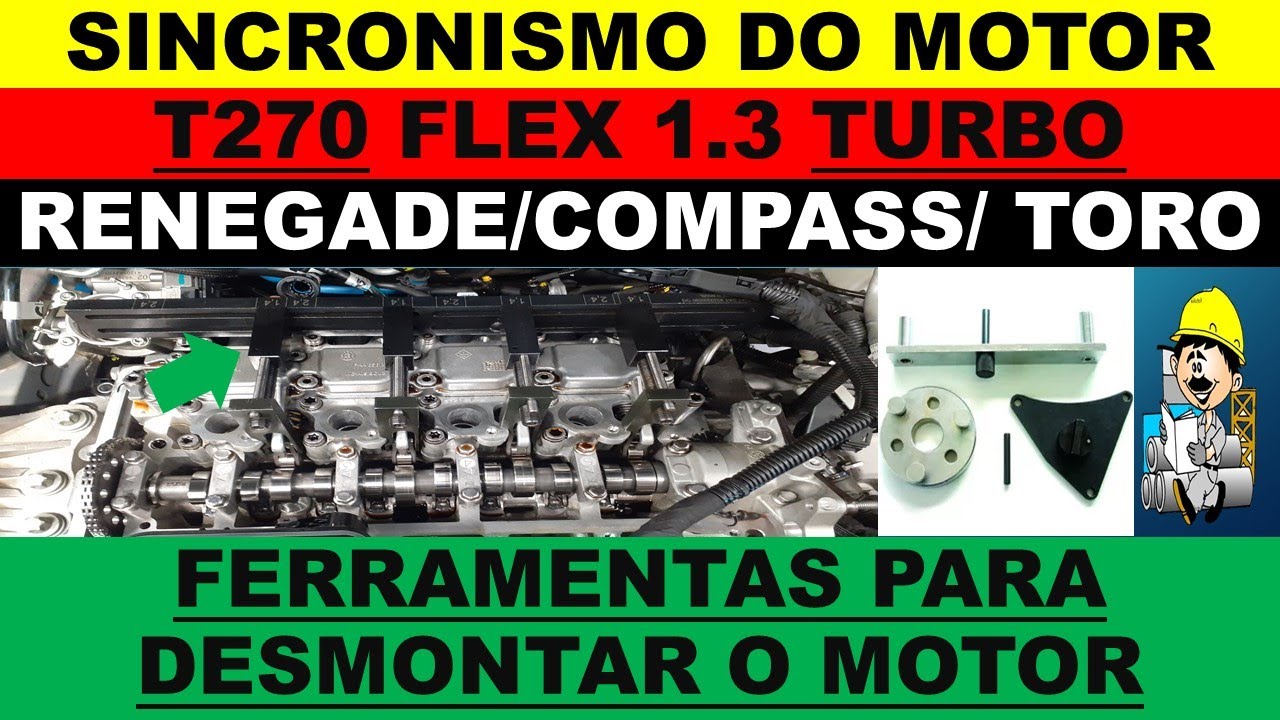 Sincronismo do motor T270 flex turbo 1.3 Compass Toro Renegade, ponto ...