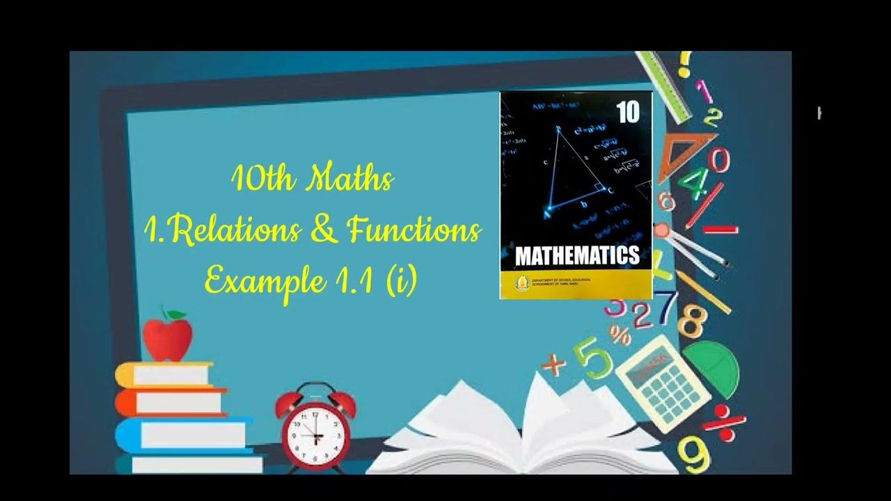 10th Maths 1.Relations & Functions . Example 1.1(i) - YouTube