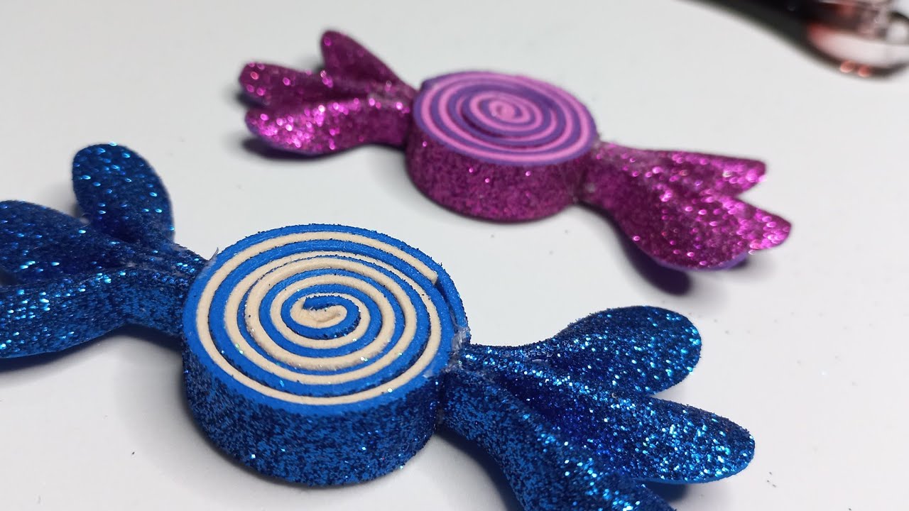 Make a beautiful candy from foam,it's so easy and interesting - YouTube