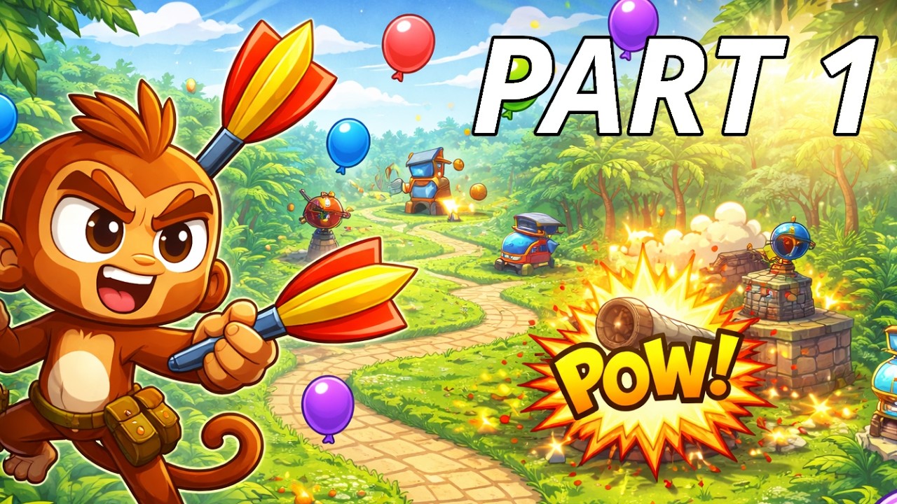 Bloons TD6 Gameplay - Part 1 (Monkey Meadow "Hard" Sauda) | No ...