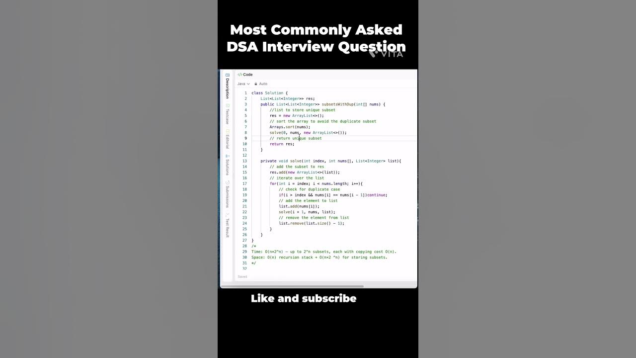Subsets Ii Recursion Interview Prep Quick Recap Dsa Java Leetcode 90 Youtube