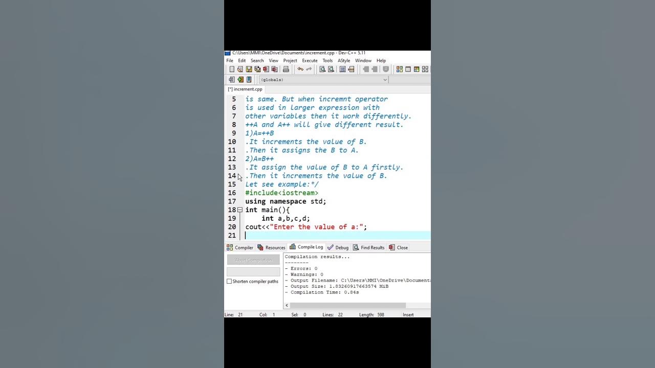 Increment operator part 3 in c++ | #c++ #codingzone - YouTube