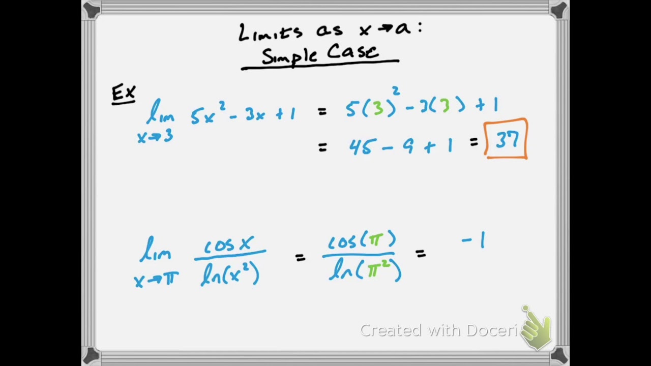 1-Minute Math: Evaluating Limits - The Simple Case - YouTube