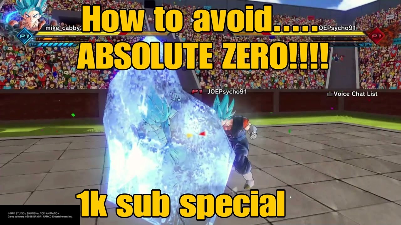 Dragonball xenoverse 2 how to DODGE ABSOLUTE ZERO (1k sub special ...