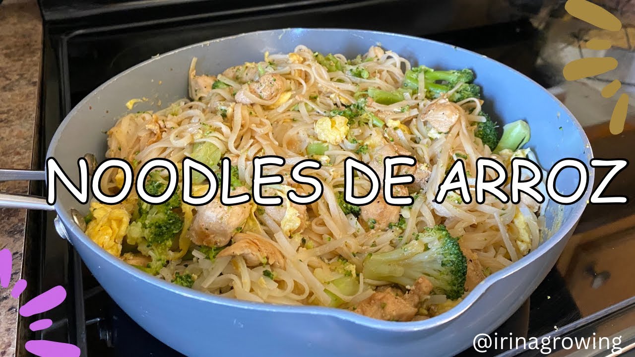 Noodles de arroz, receta súper fácil de hacer - YouTube