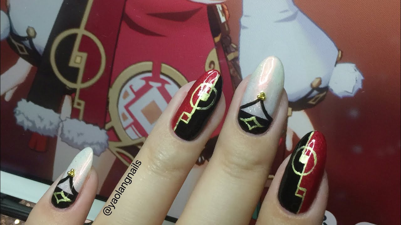 Genshin nailart Part 1-Yanfei Venti and Klee - YouTube