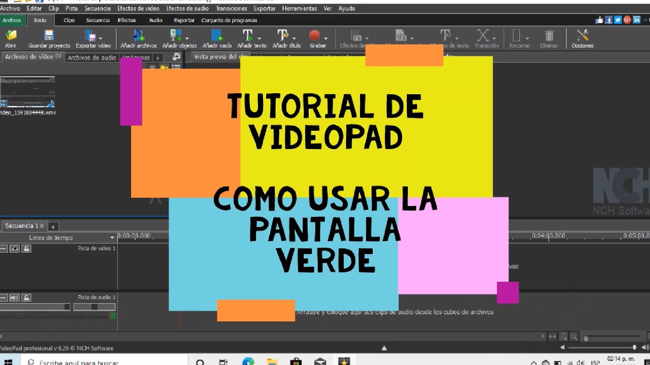Tutorial de VideoPad - Como usar la Pantalla Verde. - YouTube