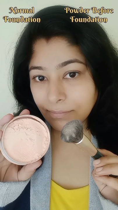 Powder Before Foundation Hack #powderbeforefoundation #makeup #hack #makeuphack #foundationhack ...