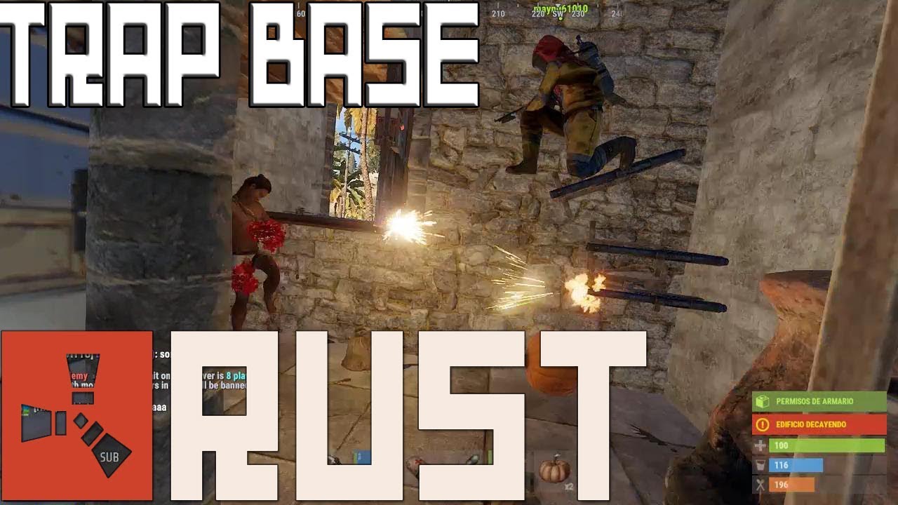 Rust | TRAP BASE PUERTA ABIERTA | Gameplay Español - YouTube
