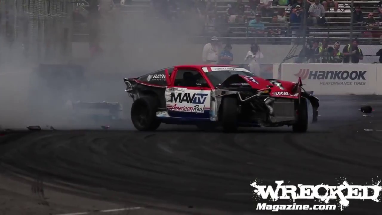 Formula Drift Crash 240sx - YouTube