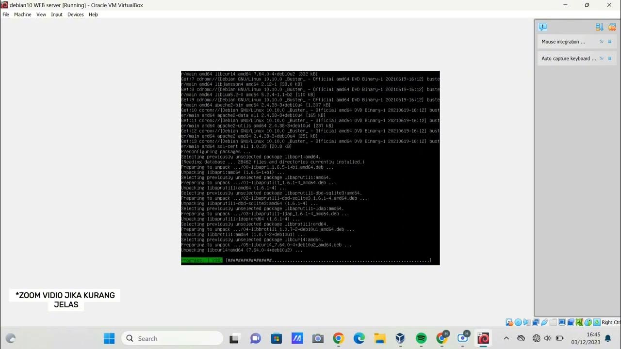 CARA INSTALL WEB SERVER DI DEBIAN 10 Virtual Box - YouTube