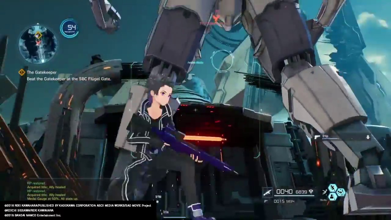 Sword Art Online: Fatal bullet. The Gatekeeper boss - YouTube