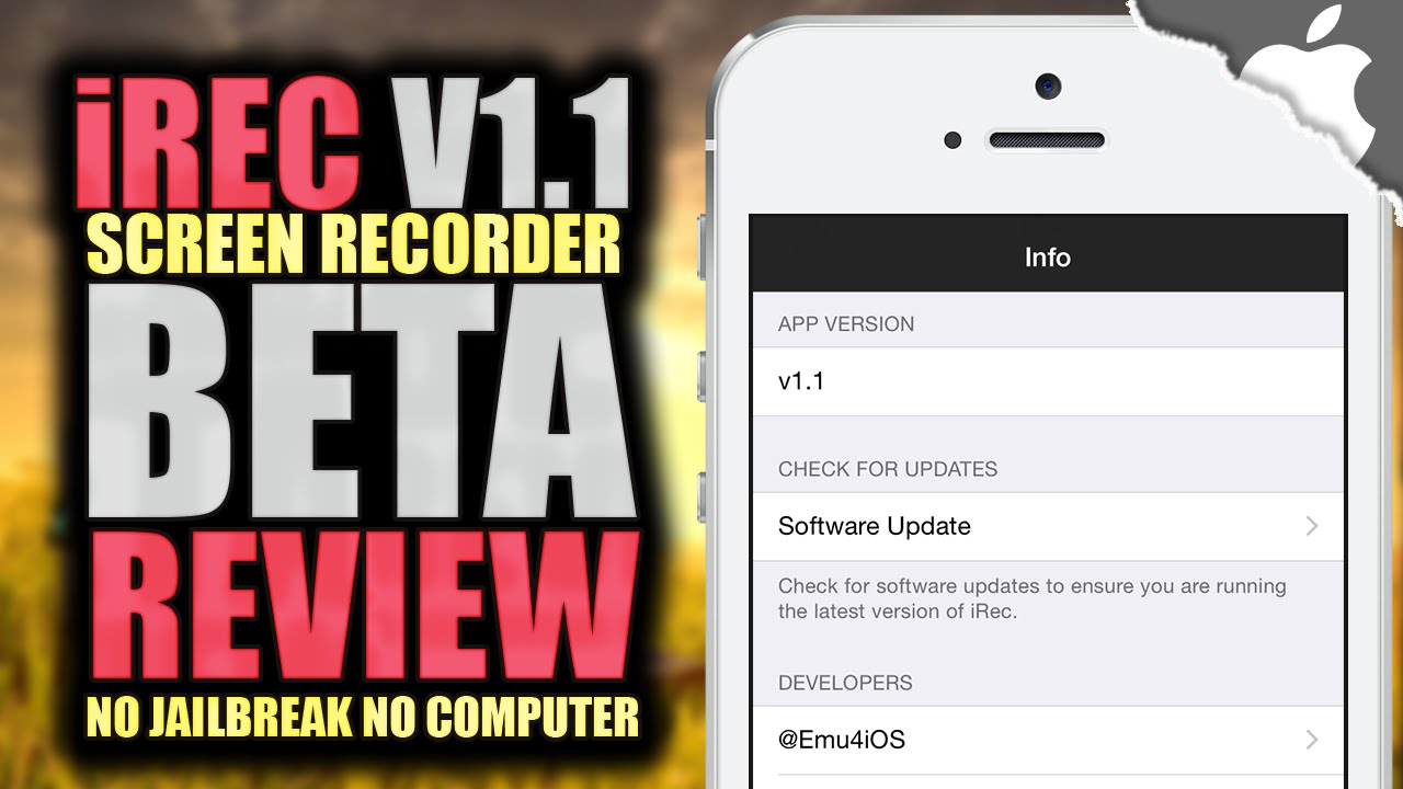 iREC: v1.1 Screen Recorder Review... (NO JAILBREAK) (NO COMPUTER) - YouTube