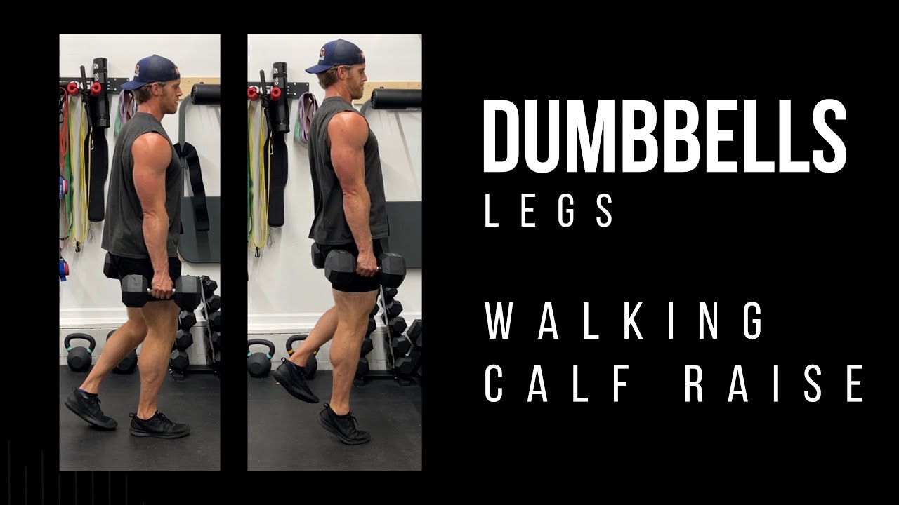 Dumbbell Walking Calf Raise - YouTube
