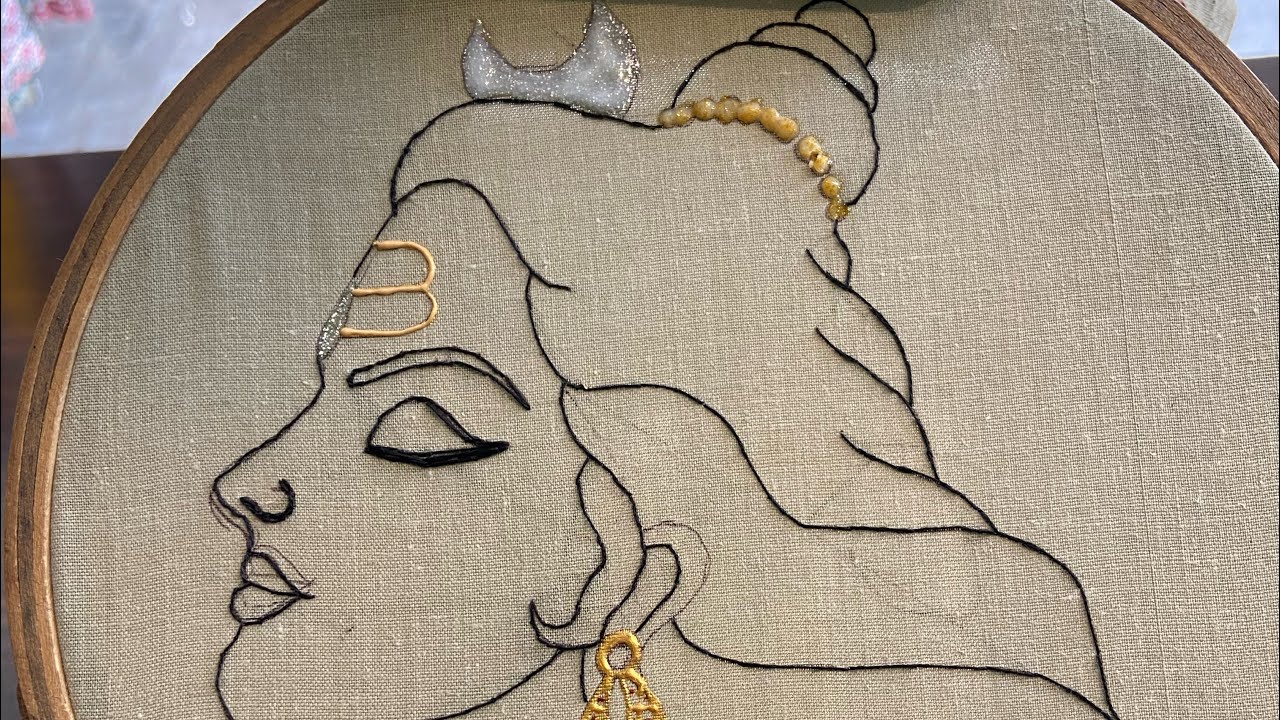 Mahadev embroidery shravan somwar special …#embroidery #shravan #somwar ...