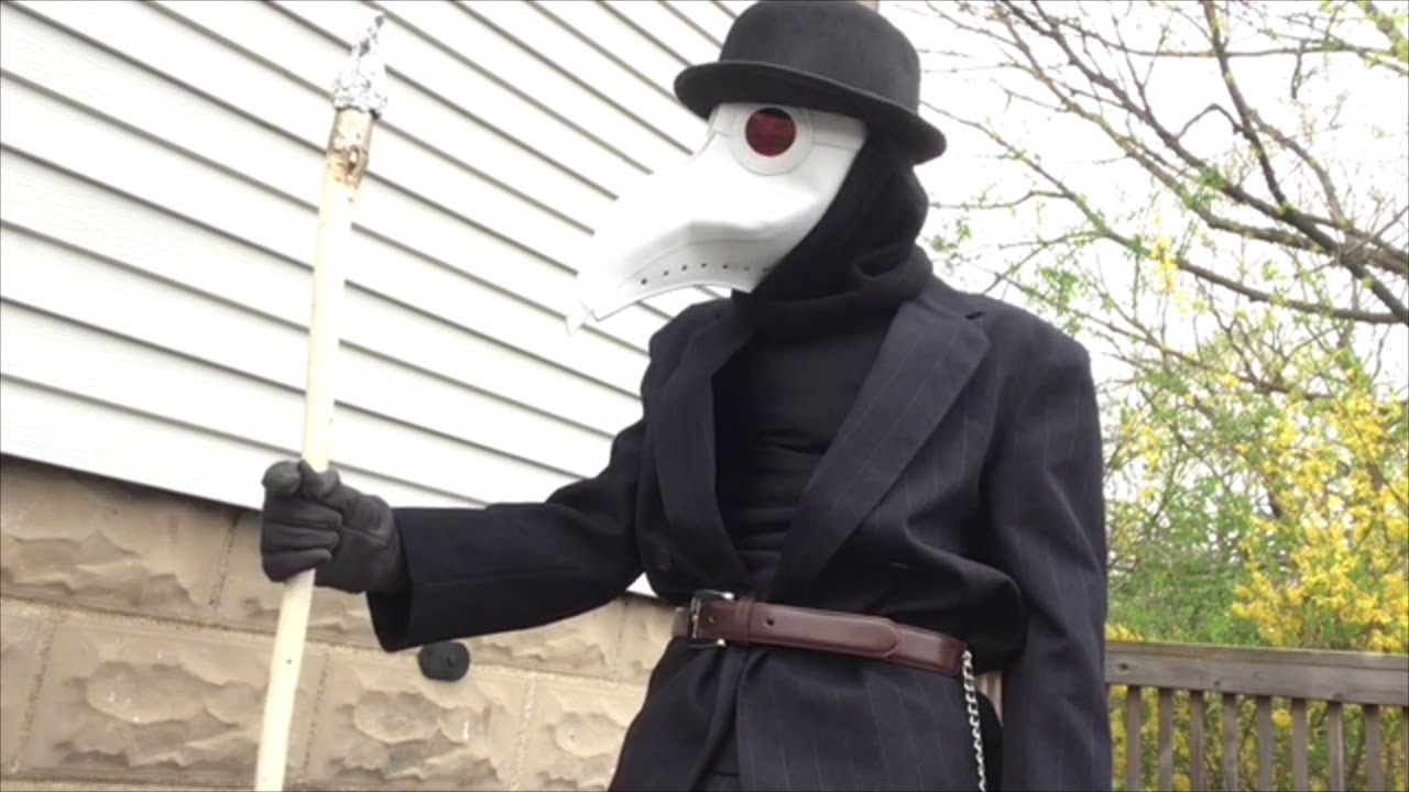 Plague doctor suit (for history class) - YouTube