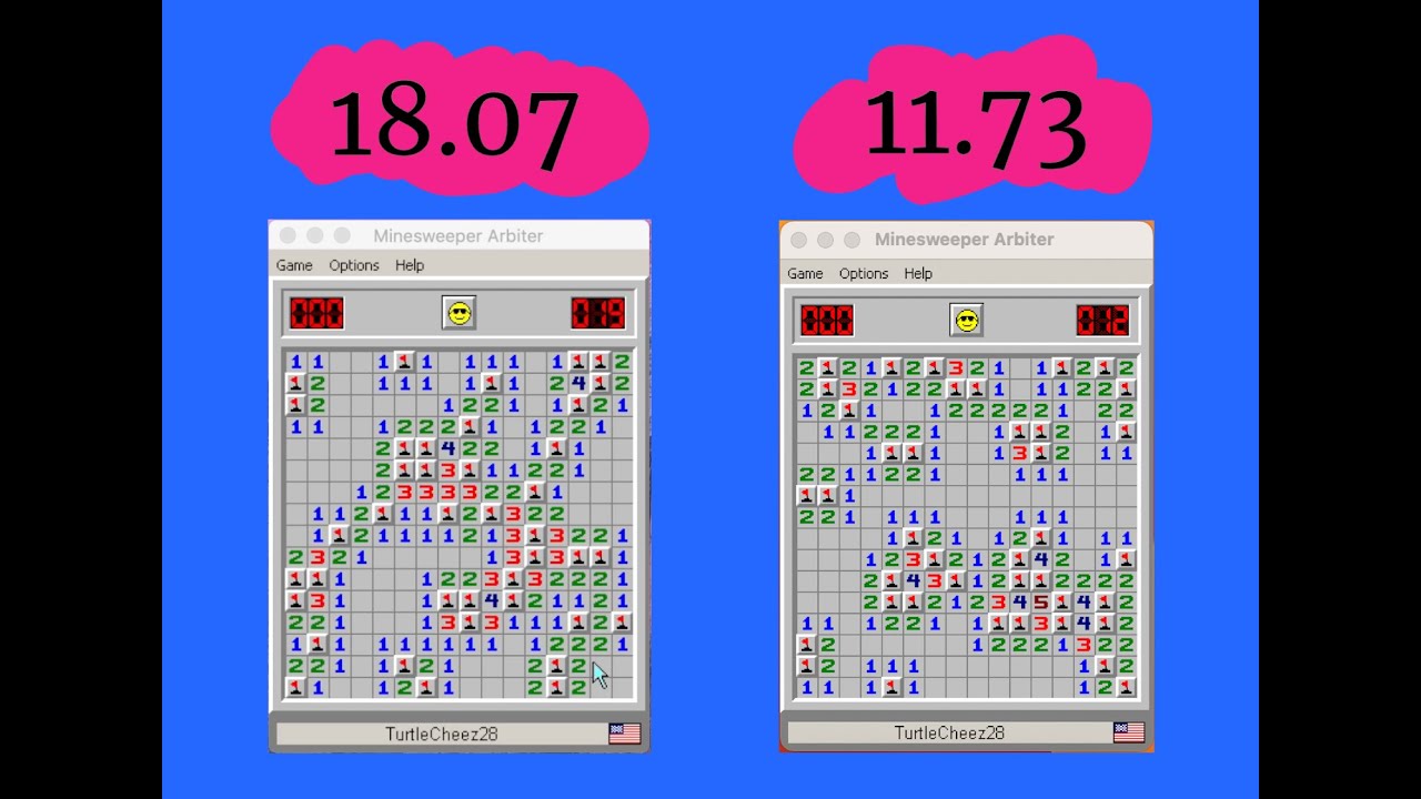 Minesweeper Arbiter Intermediate PB Progression - YouTube
