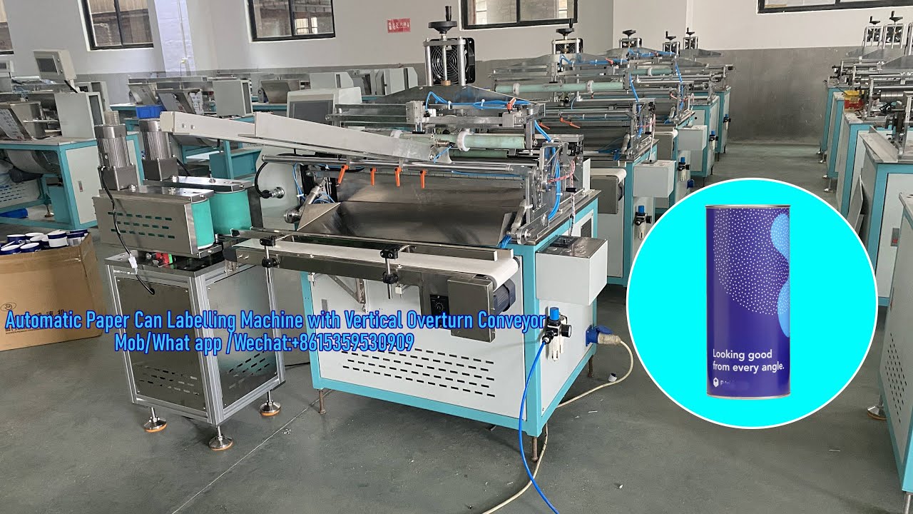 Full Automatic Composite Paper Cans Paper Tubes Labelling Machine ...