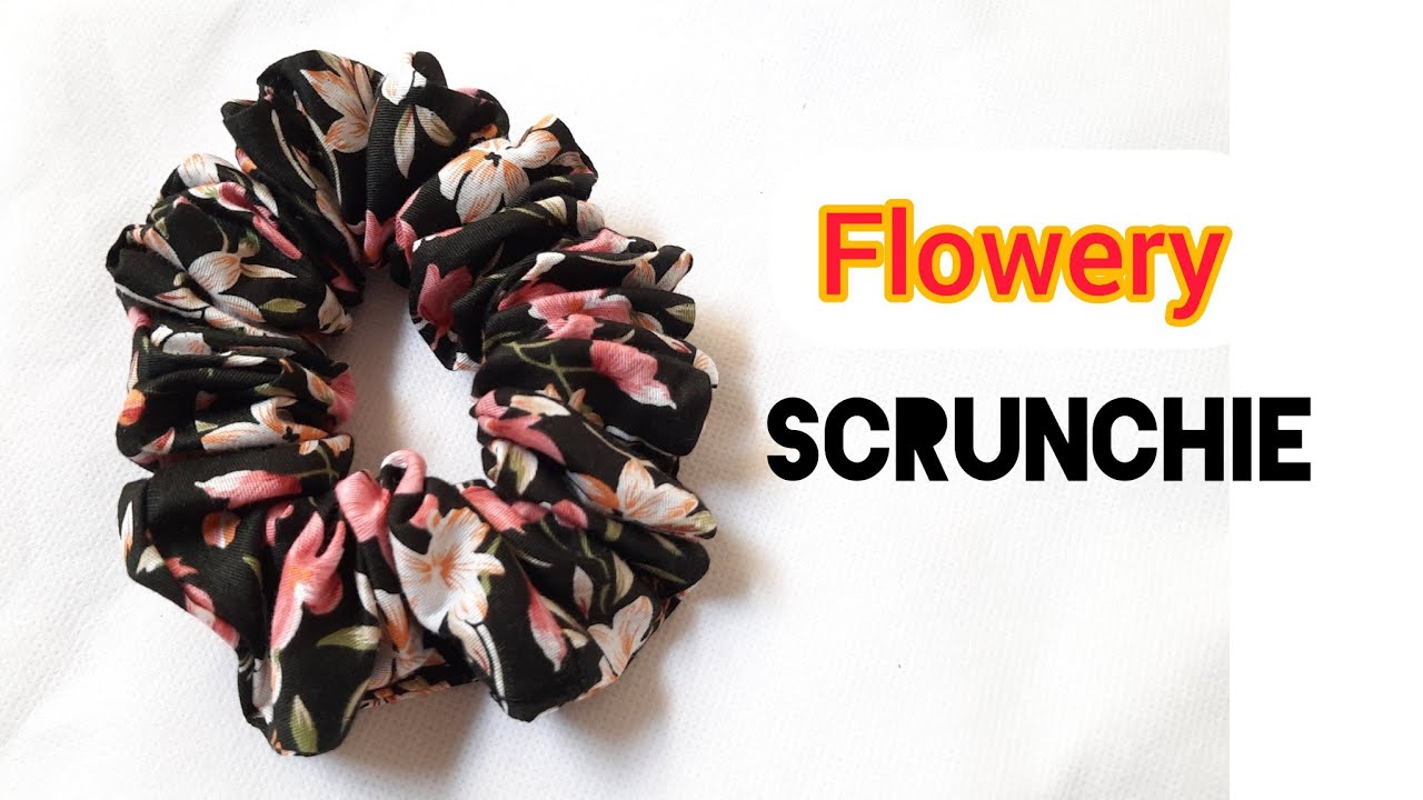 Ide Jualan Dan Souvenir Scrunchie II Flowery Scrunchie Diy - YouTube